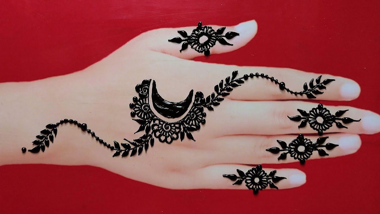 Eid Mehndi| Chaand Mehndi Designs| Eid Special Easy Mehendi| Mehandi ke ...