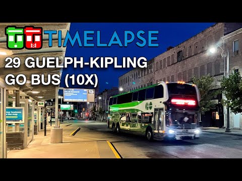 TT Timelapse - 29 Guelph-Kipling GO Bus (10x) - YouTube