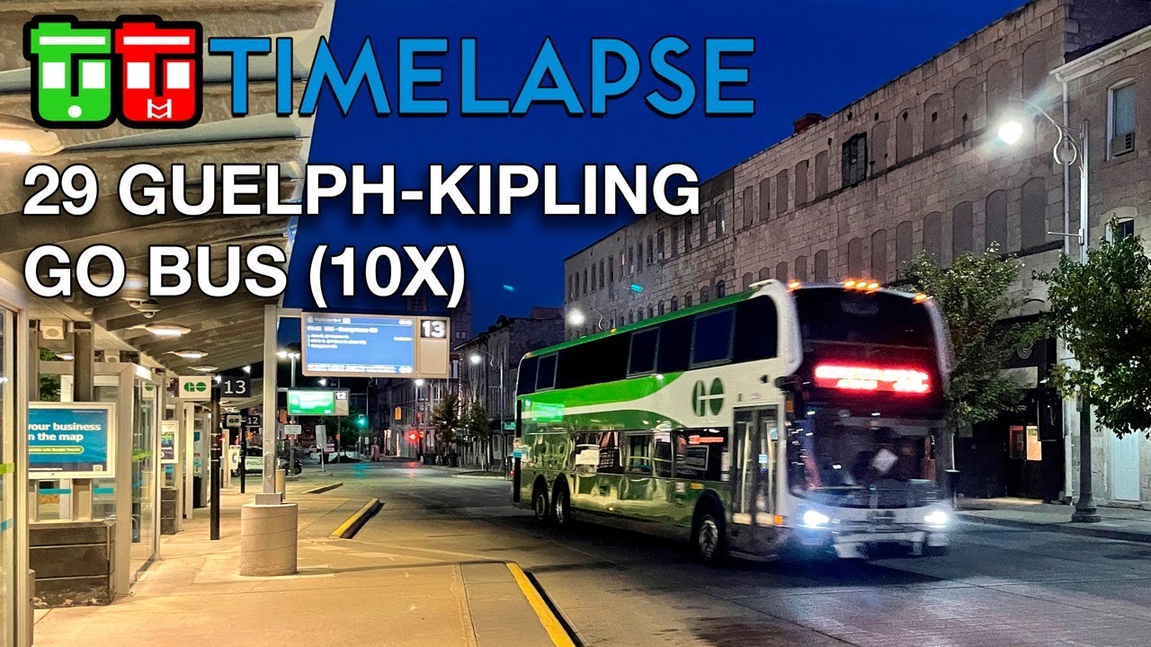 TT Timelapse - 29 Guelph-Kipling GO Bus (10x) - YouTube