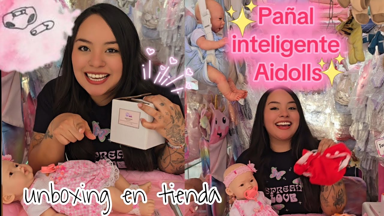 Unboxing del pañal inteligente Aidolls en la tienda!🍃🫶🩲👶se conecta a ...