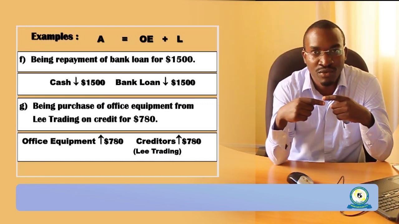 OAF 111 Double Entry System & The Accounting Equation! - YouTube