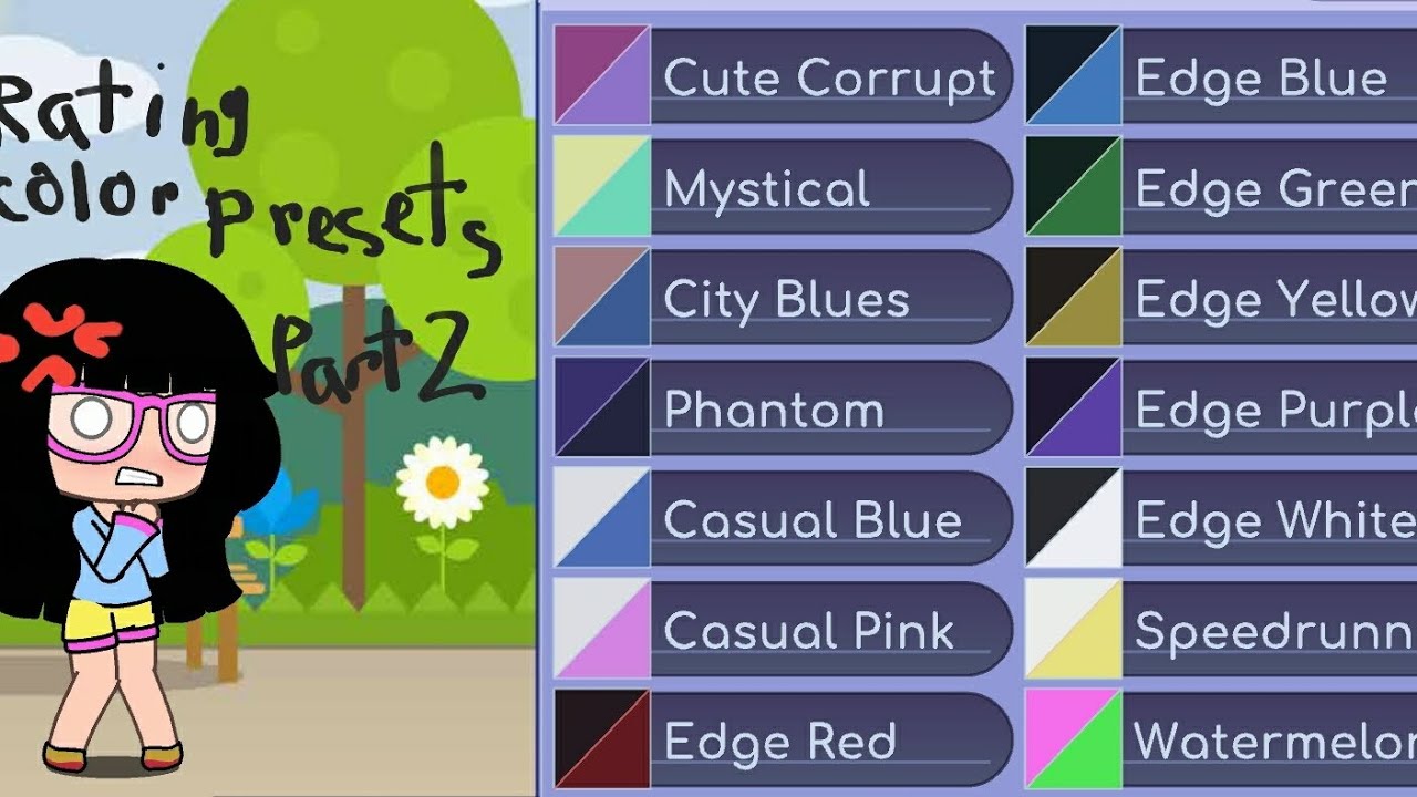 rating gacha life color presets part 2 - YouTube