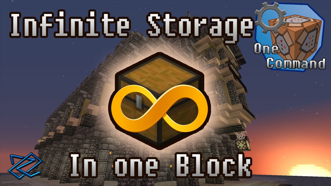Infinite Storage In One Block! w/One Command! - YouTube