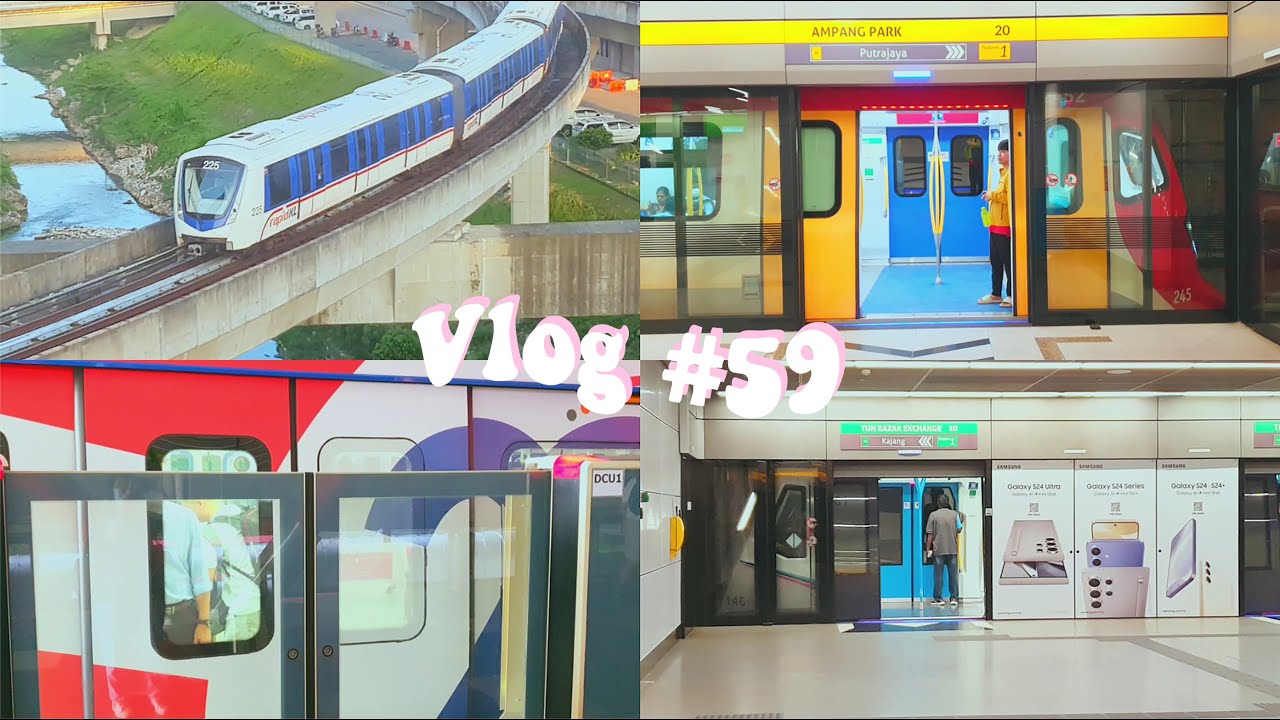 Vlog #59 | Train Vlog🚇 | Riding all rail services by RapidKL | LRT ...