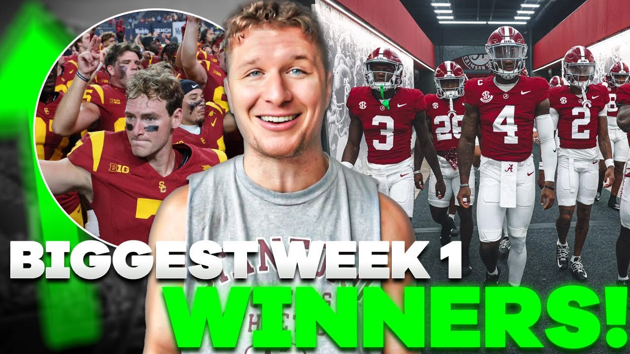These Are The BIGGEST WINNERS From College Football Week 1!! - YouTube