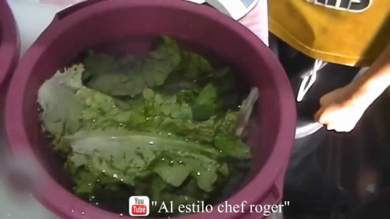 recetas de ensaladas, Escuela de cocina, #23, como lavar lechugas - YouTube