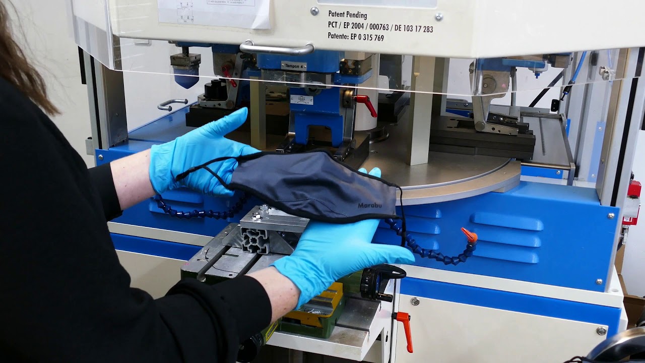 Printing on face masks - YouTube