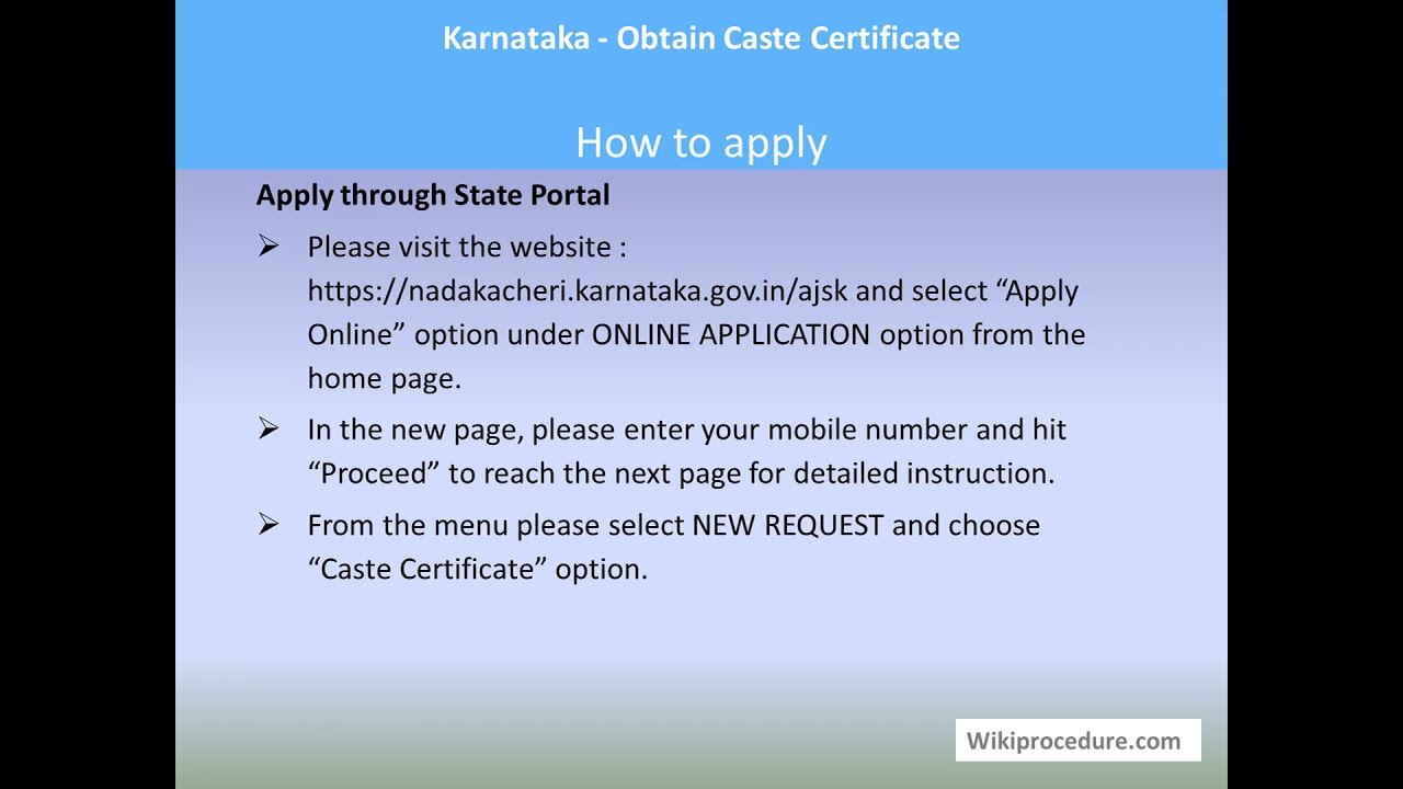 Karnataka Obtain Caste Certificate YouTube karnataka-obtain-caste-certificate-youtube