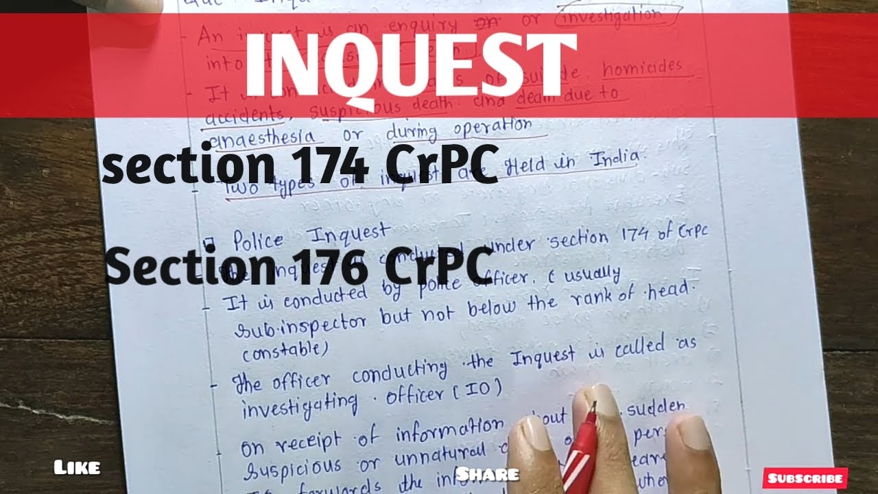 Inquest | Panchnama | Forensic medicine and Toxicology | Magistrate ...