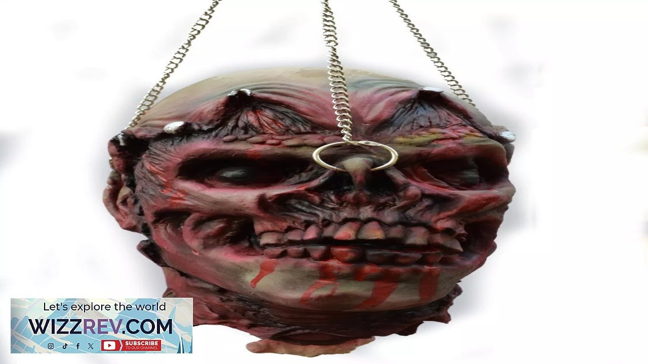 Life Size Halloween Props Scary Walking Dead Zombie Rotten Chained Head ...