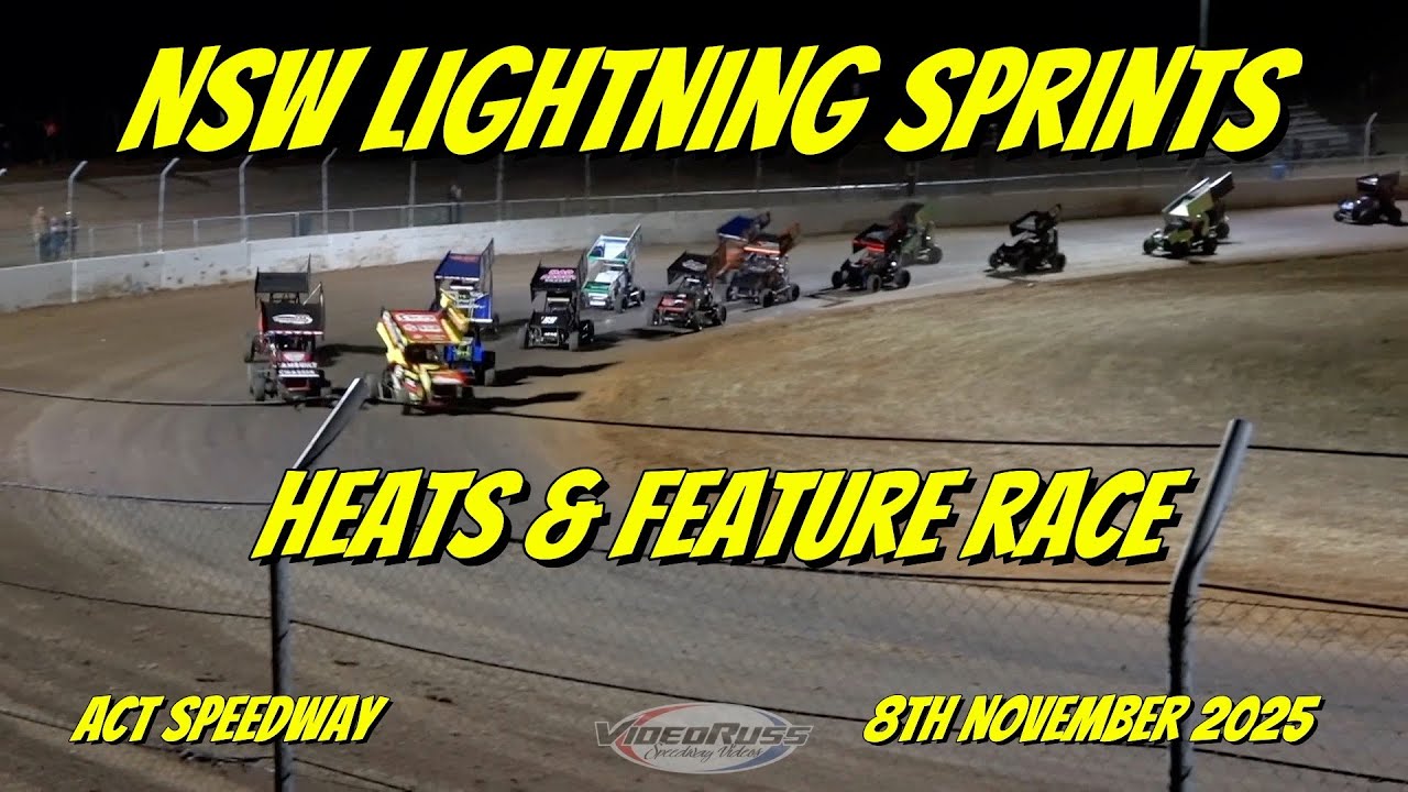 ACT Speedway - NSW Lightning Sprints Heat & Feature Races - YouTube