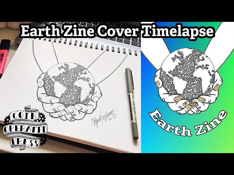 🖤 Drawing the Earth Zine Cover 🖤 - YouTube