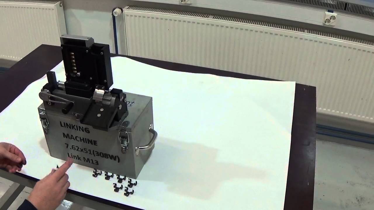 Linking Machine for 7.62 x 51 (308Win, M13 link) - YouTube