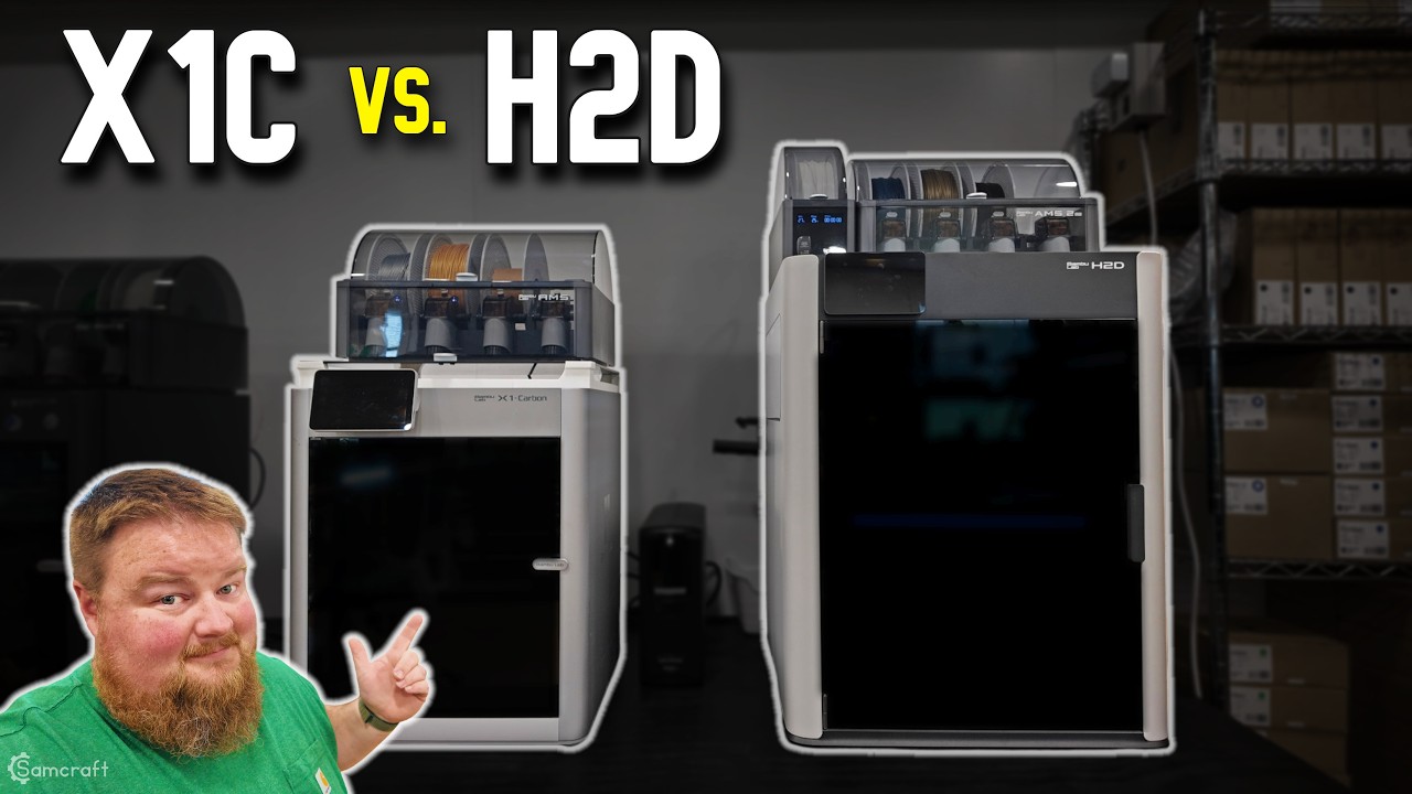 Bambu Lab H2D vs. X1C // Poop, Print Size, Noise // Real Life Tests ...