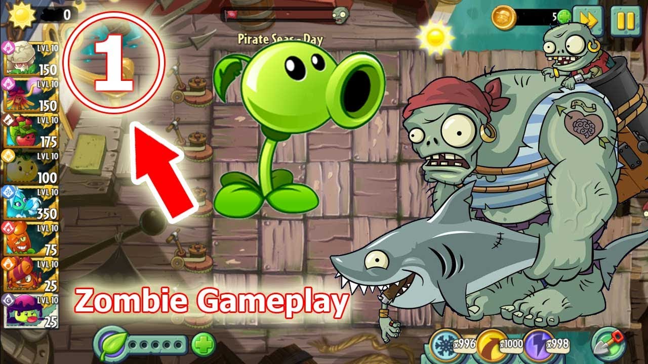 Plants vs zombies 2 : pirates part 1 - YouTube