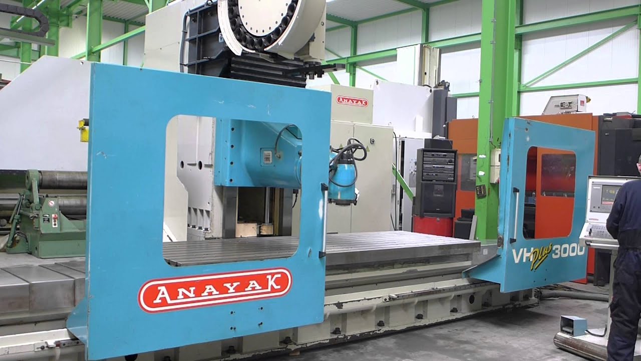 ANAYAK VH 3000 Plus CNC Bed milling Fraesmaschine MACH4METAL - YouTube
