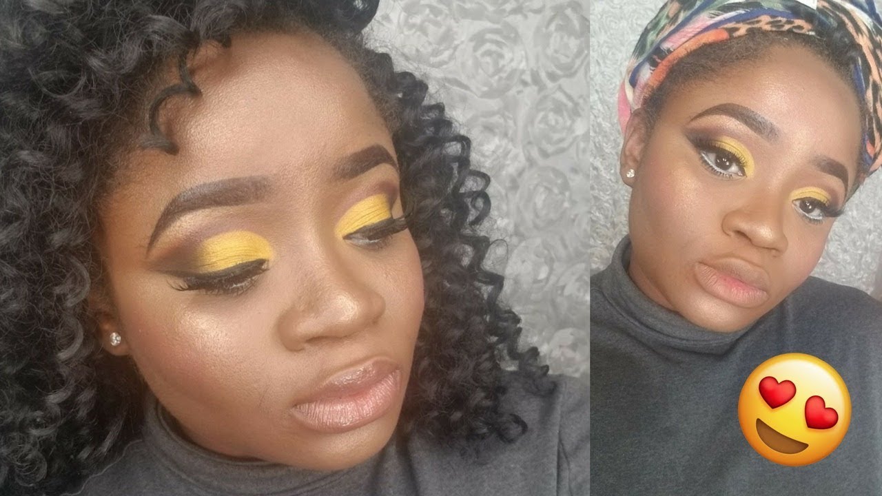 MAKEUP TUTORIAL: YELLOW SMOKEY EYE (CUT CREASE) - YouTube