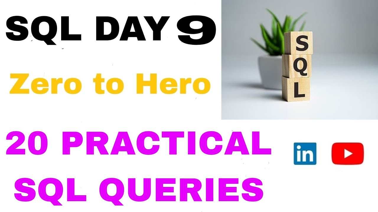 SQL DAY 9 - important 20 PRACTICAL SQL QUERIES . Zero to Hero-30 Days Challenge#sql #innerjoins ...