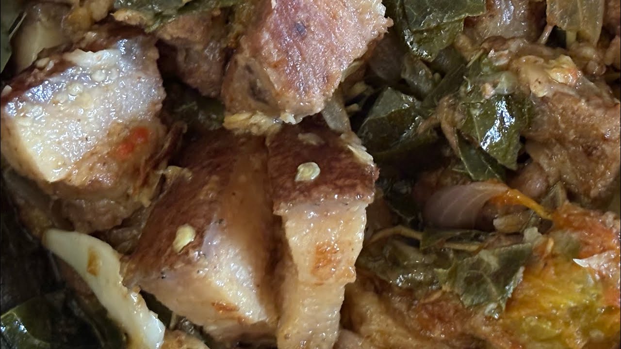 Boiled pork with mejenga & bamboo shoot - YouTube