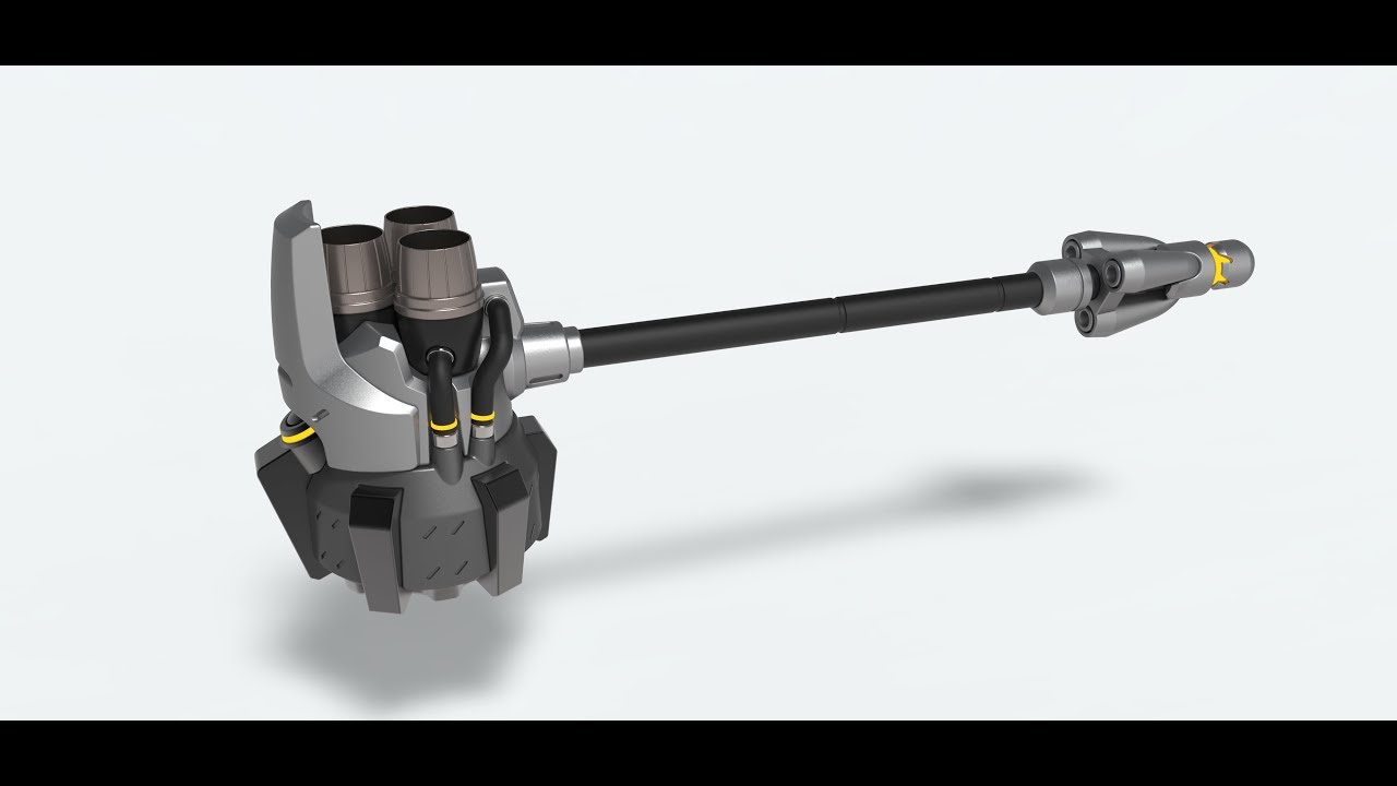 Reinhardt hammer 3D model view from the game Overwatch - YouTube