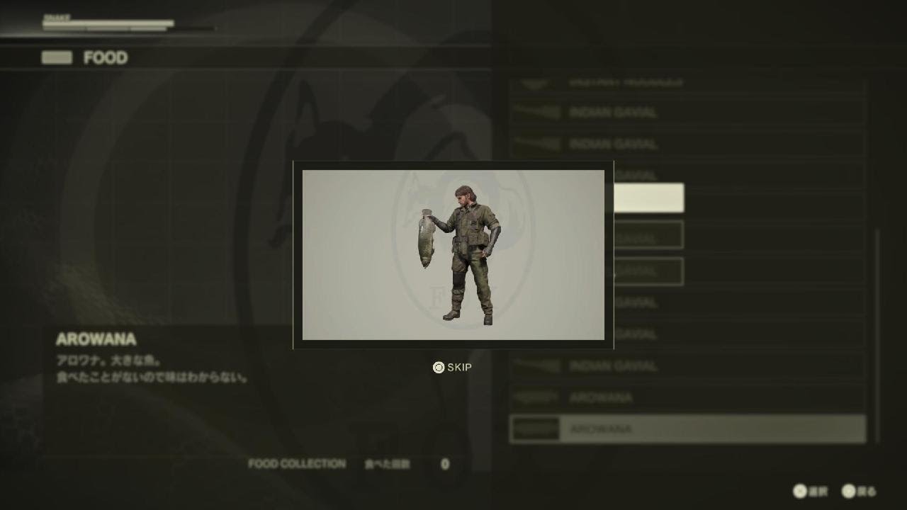 METAL GEAR SOLID Δ: SNAKE EATER Eating a fish in Food Video - YouTube