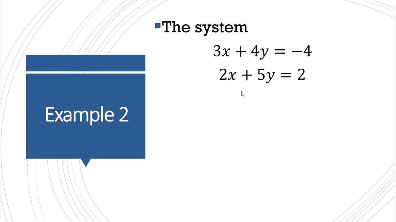 Systems of Linear Equations - Elimination method or Addition Method ...