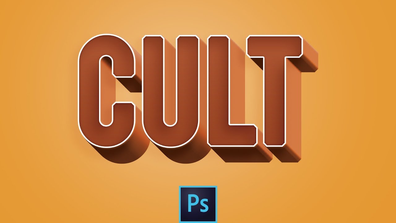 Come realizzare un EFFETTO TESTO 3D con Adobe Photoshop - YouTube