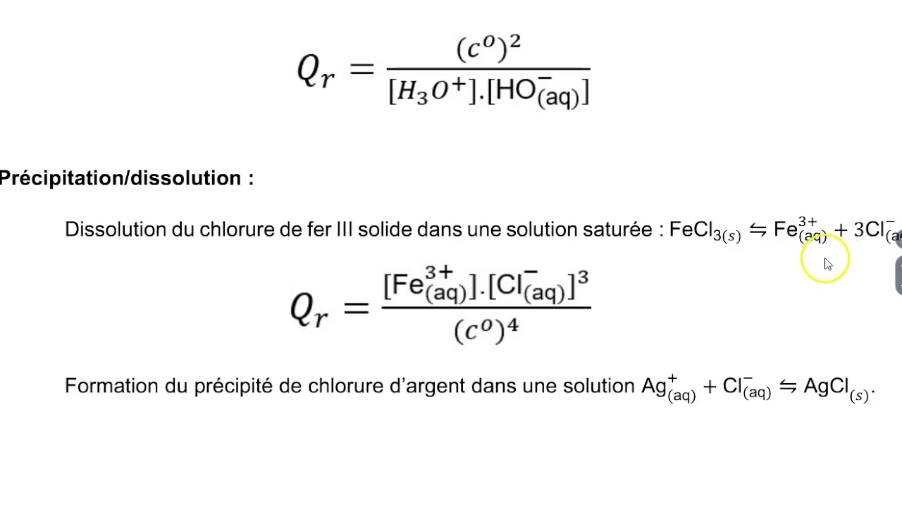 C5_ II_ Evolution spontanée d'un système chimique - YouTube