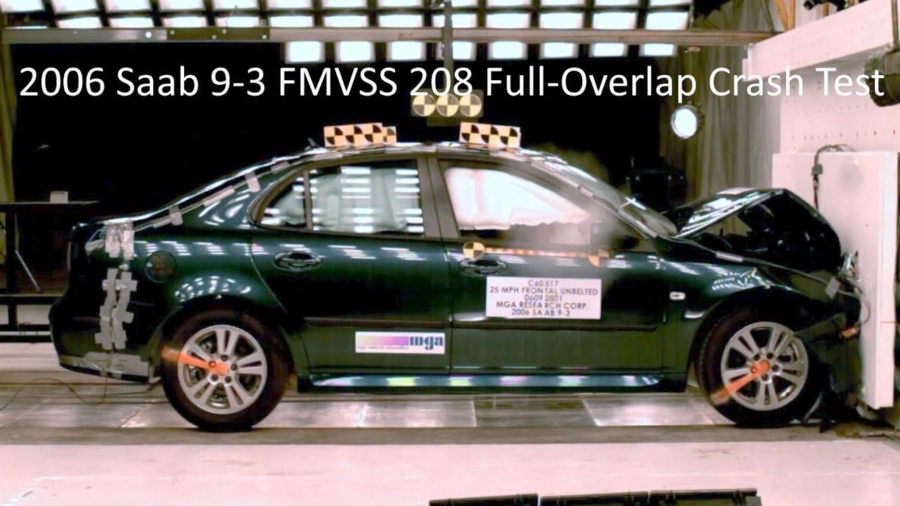 2003-2012 Saab 9-3 Sedan / SportCombi FMVSS 208 Unbelted Frontal Crash ...