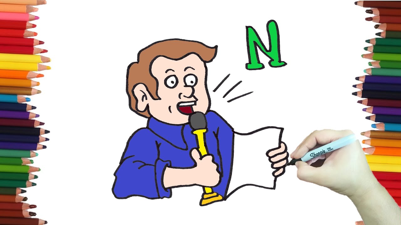 Como Dibujar un NARRADOR - Dibujos con la Letra N paso a paso y muy ...