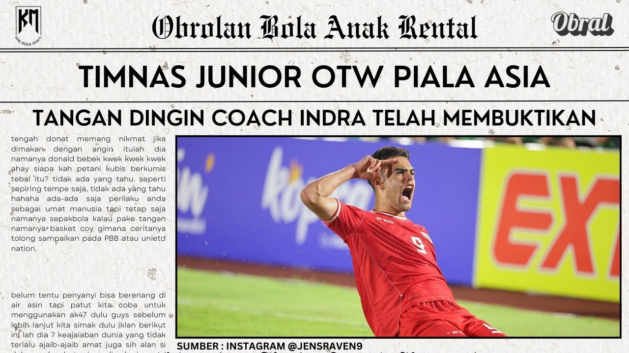 TIMNAS JUNIOR OTW PIALA ASIA #OBRAL 124 - YouTube