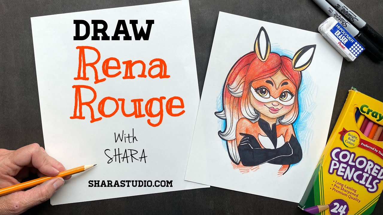 How to draw Rena Rouge - YouTube