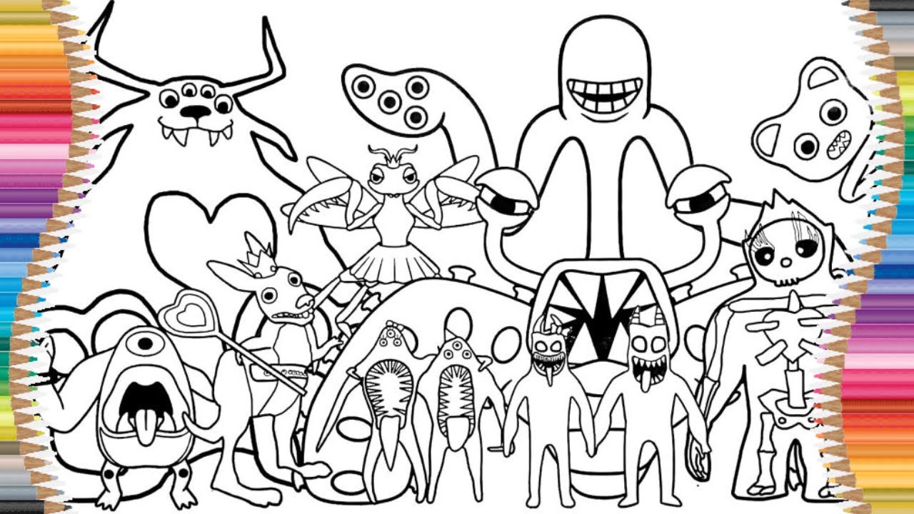 Garten of Banban 4 /Coloring PAGES from NEW SECOND Teaser Trailer / All MONSTERS - YouTube