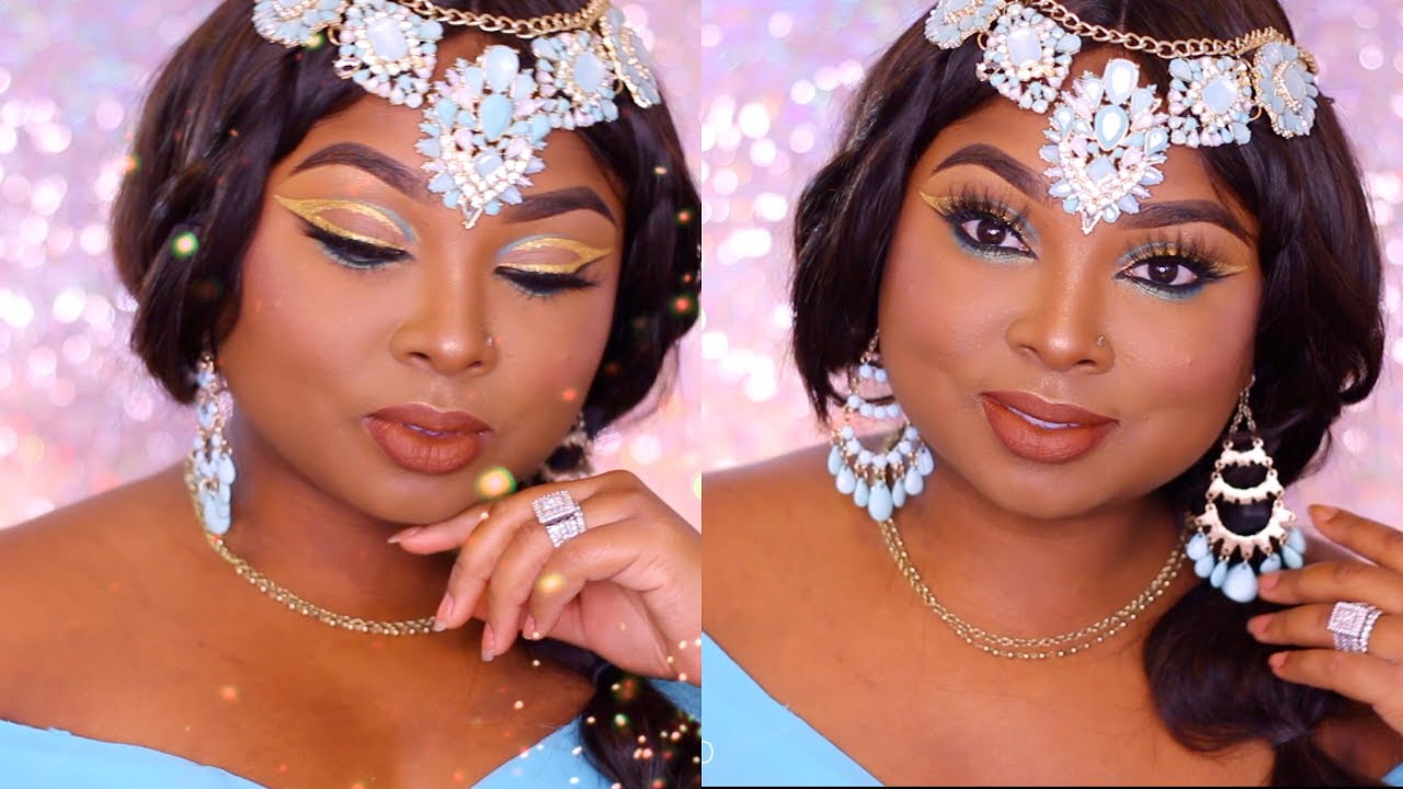 Princess Jasmine Makeup tutorial - DIY HALLOWEEN TUTORIAL - Queenii ...