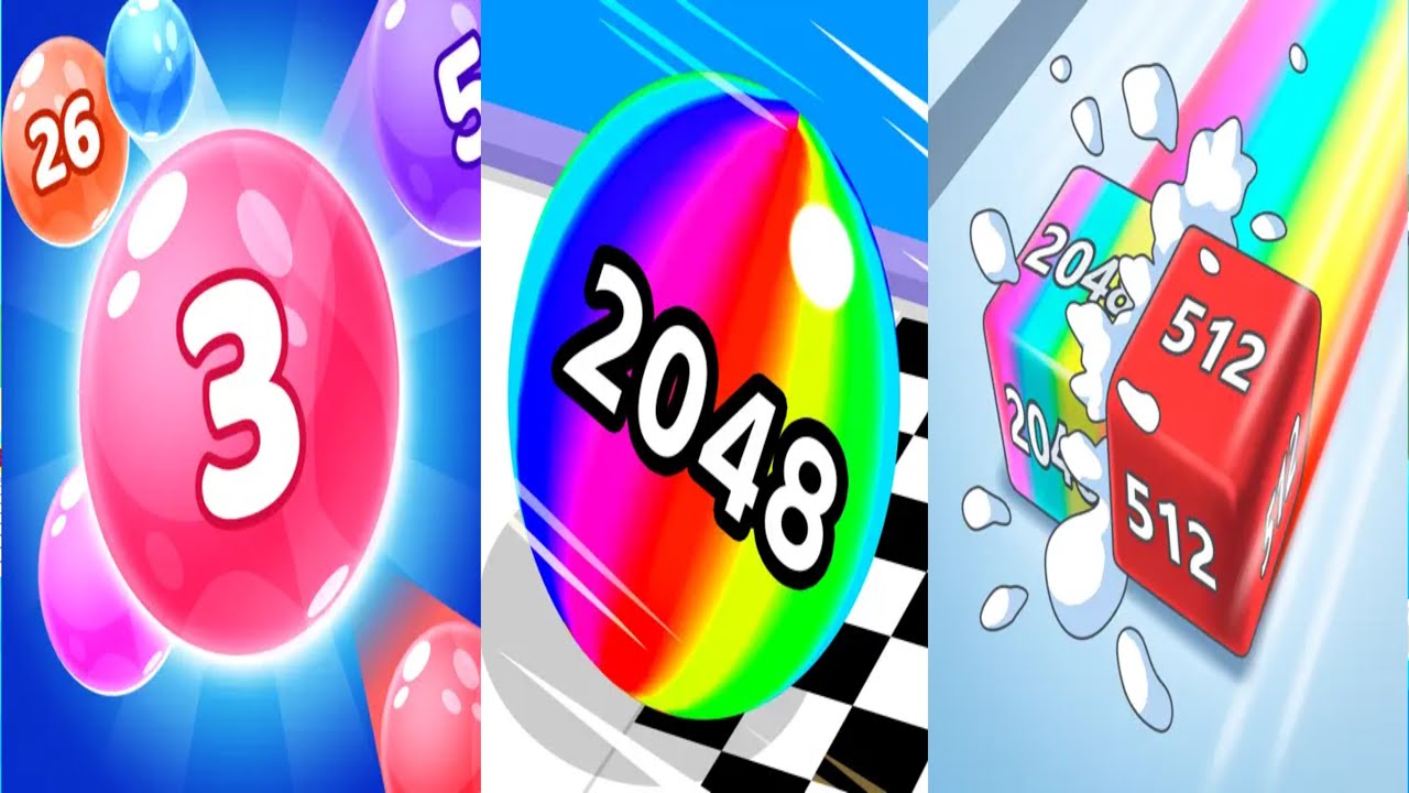 Marble Run vs Ball Run 2048 vs Jelly Run 2048 All Levels Gameplay Android, iOS - YouTube