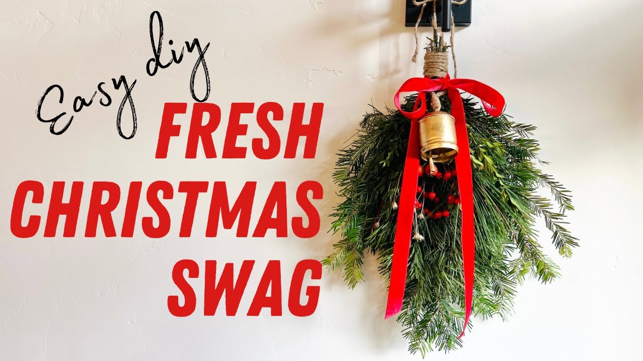 How to Make a Fresh Christmas Swag/ Easy swag tutorial - YouTube