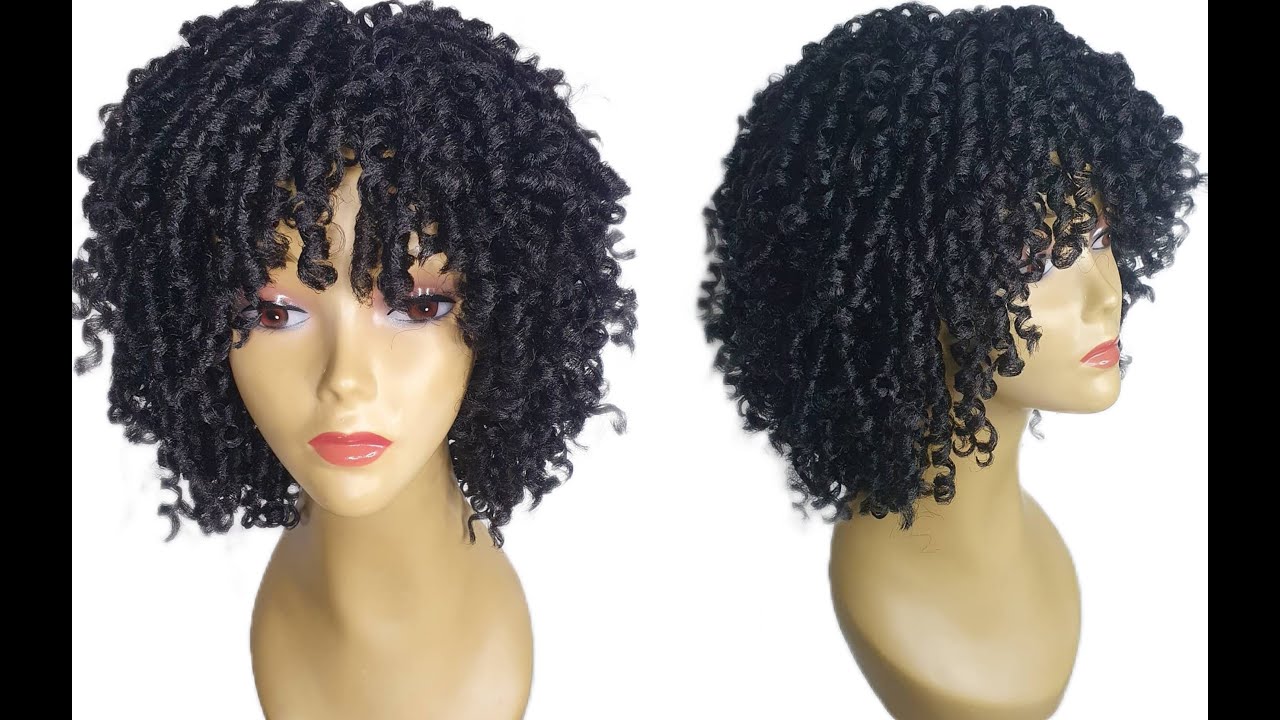 DIY CURLY CROCHET WIG WITH BANGS USING XPRESSION MULTI CROCHET - YouTube