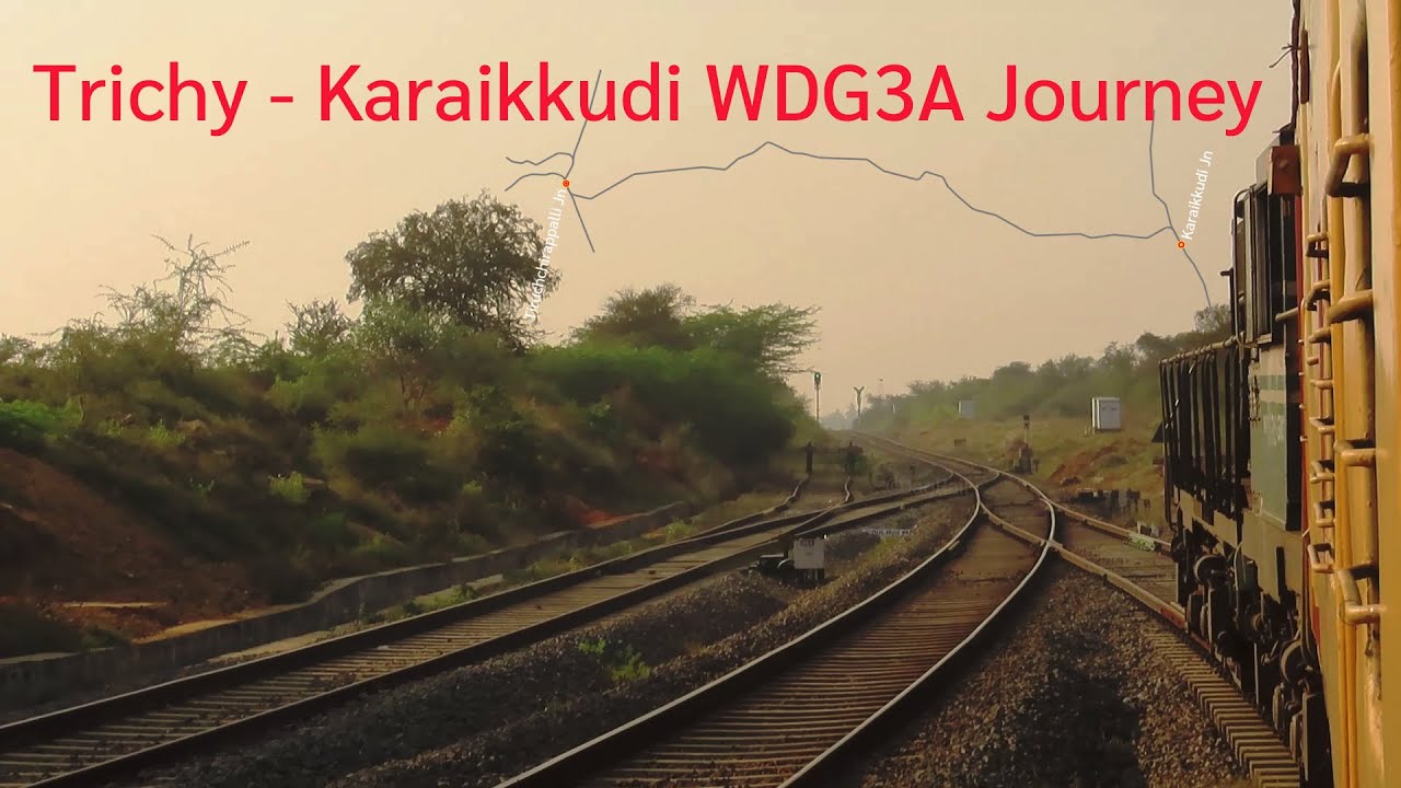 Trichy - Pudukkottai - Karaikkudi Diesel Train Journey - YouTube