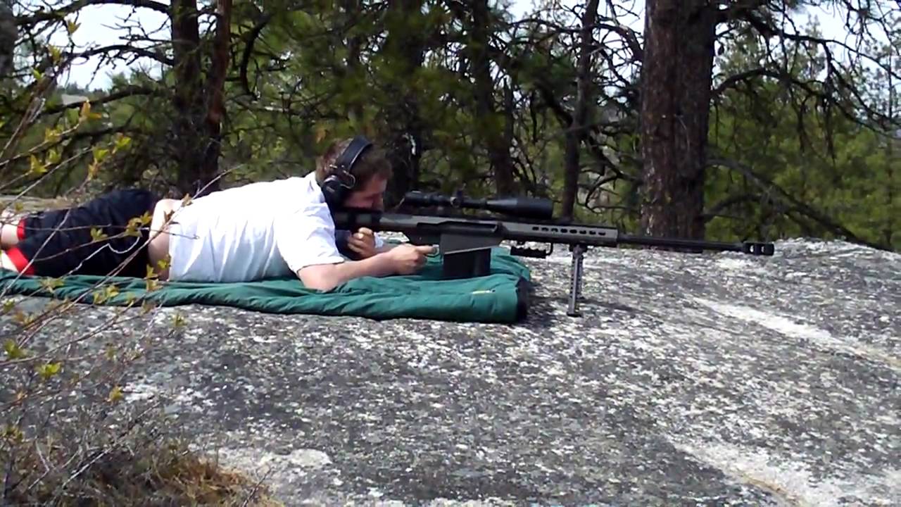 Dan shooting .50 cal Barrett - YouTube