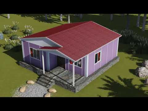 68 m2 2+1 Tek Katlı Prefabrik Ev ve Villa 3D Videosu | Trend Yapı Prefabrik