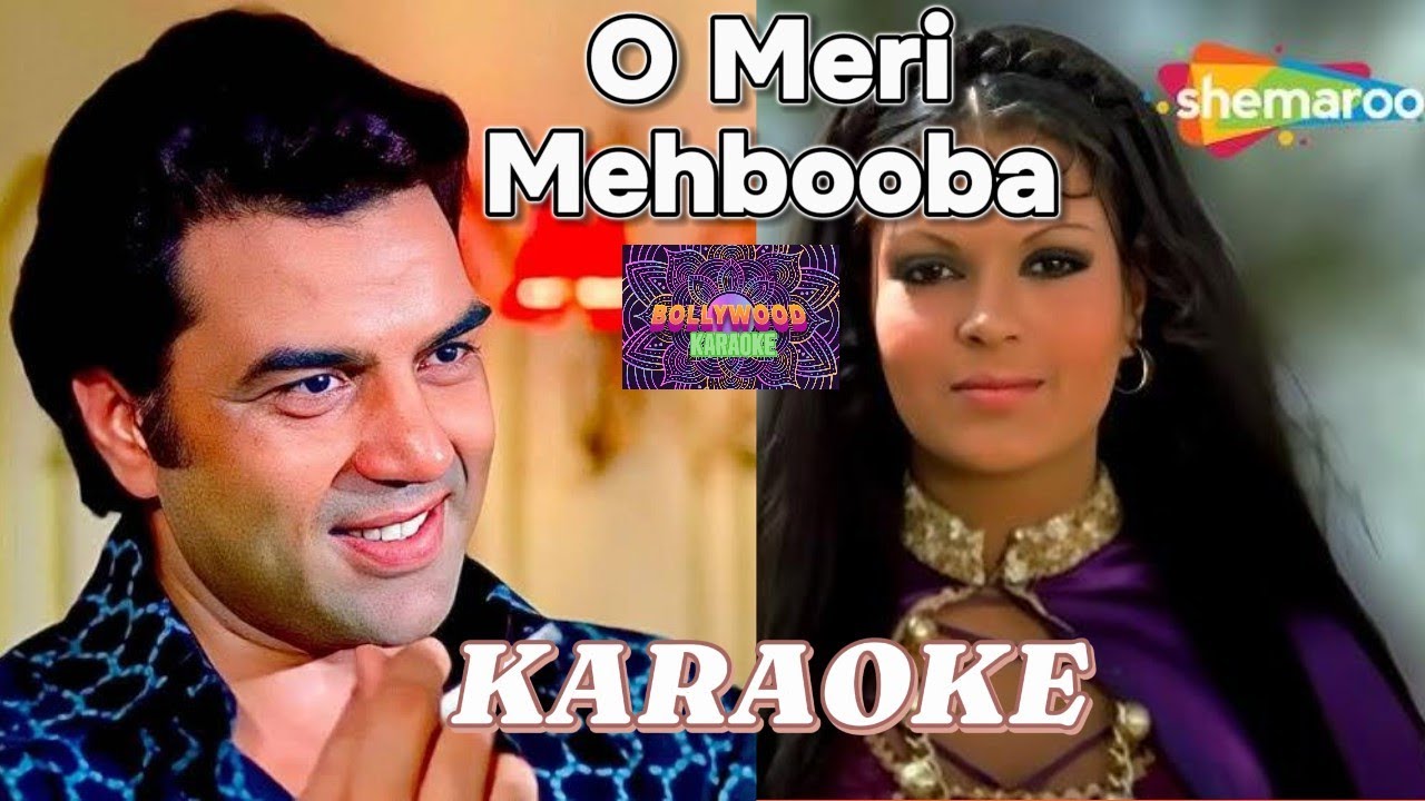 O Meri Mehbooba Karaoke With Scrolling Lyrics हिंदी & Eng - YouTube