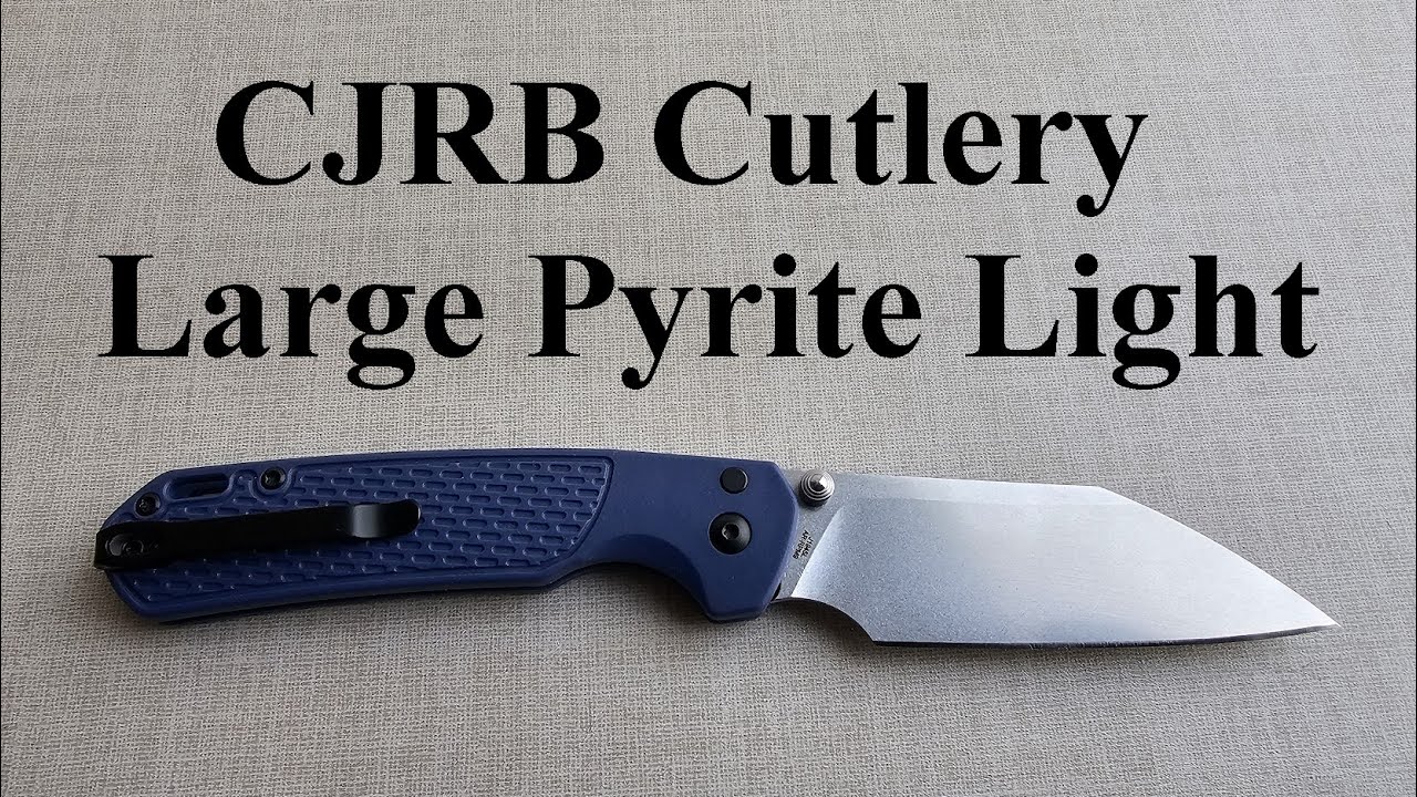 CJRB Cutlery - Large Pyrite Light - YouTube