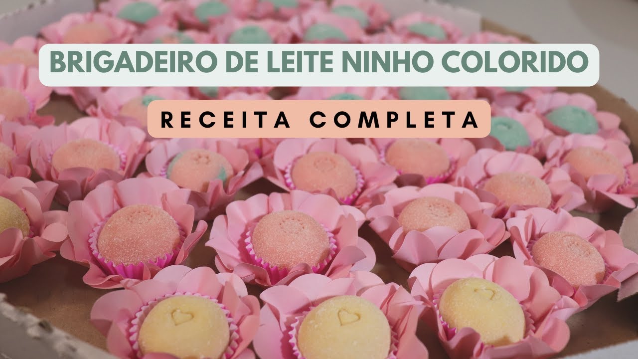 APRENDA A FAZER BRIGADEIRO DE LEITE NINHO COLORIDO - YouTube