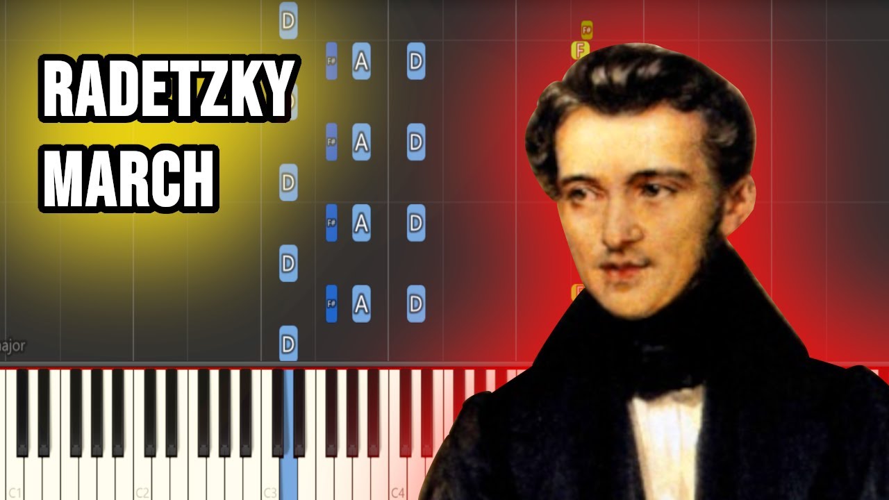 How to play: Johann Strauss Sr. - Radetzky March | Piano Tutorial - YouTube