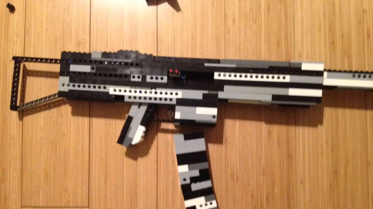 Full Auto Blowback Lego Assault Rifle V3 - YouTube
