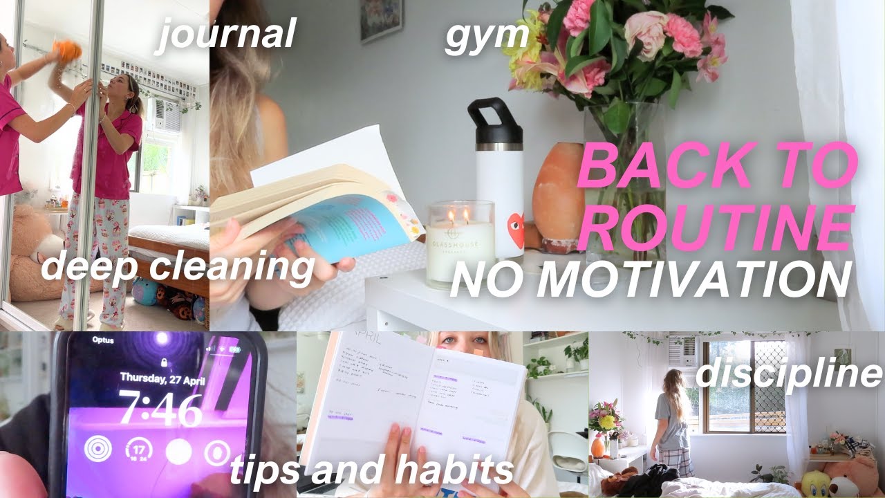 NO MOTIVATION, BACK TO ROUTINES *vlog || productivity habits, journal ...