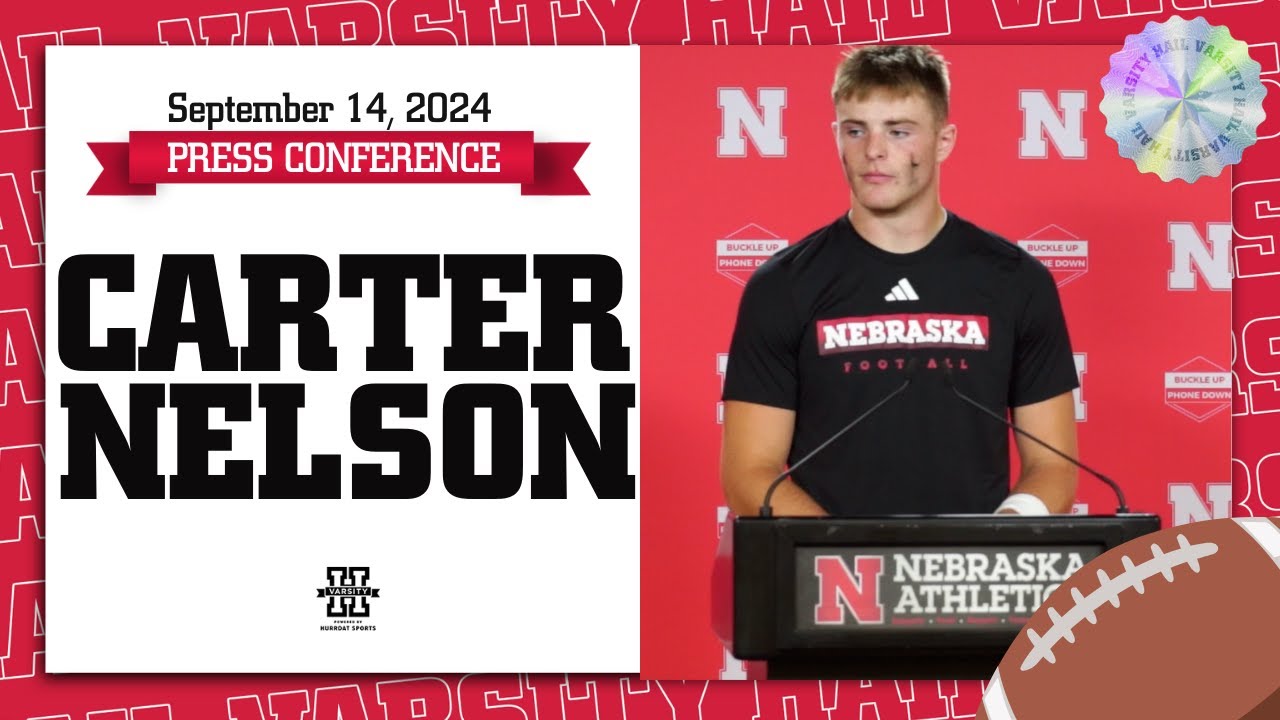 Nebraska football's Carter Nelson after his touchdown as a Husker ...