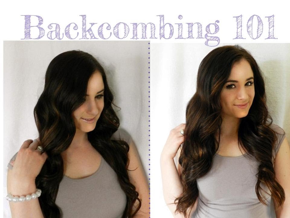 Correct way to backcomb / tease / poof your hair. - YouTube
