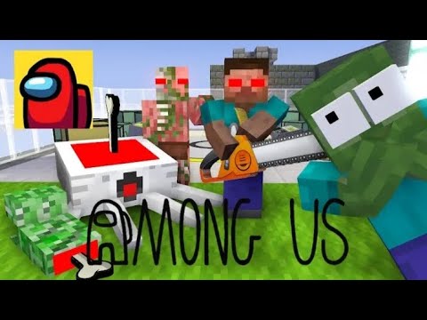 Monster School: Among Us Part 2 Challenge - Minecraft Animation (ROBE CUBE DELETED VİDEO) 