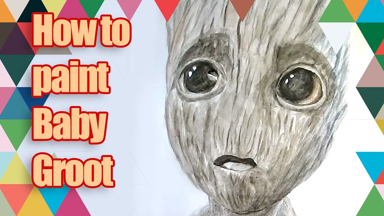 How To Draw BABY GROOT from GUARDIANS OF THE GALAXY VOL. 2 - Part 2 ...